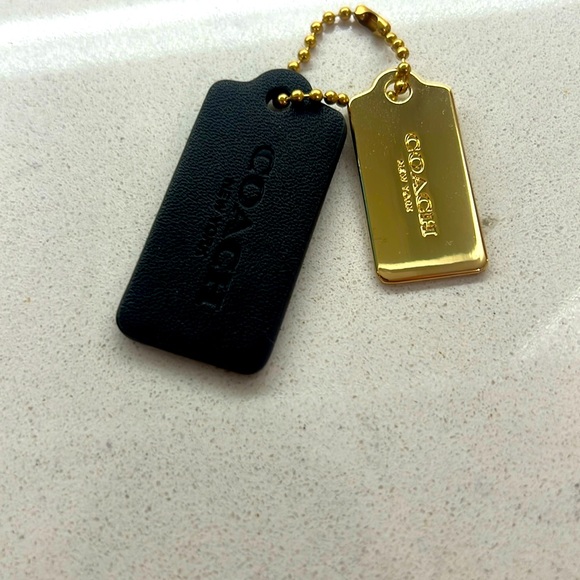 Coach | Bags | Coach Tags Rubber Black And Metal Gold | Poshmark